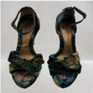 J Vincent | Shoes | J Vincent Wedge Platform Green Leather Shoes | Poshmark